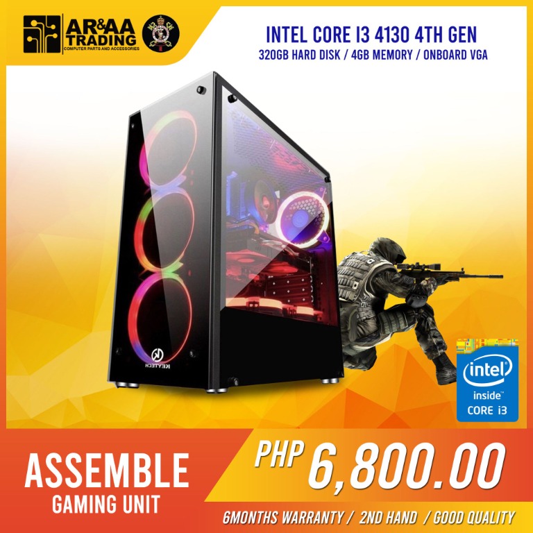 Computer Package Desktop CPU Intel Core I3 3.60ghz 4gb 320gb Gaming ...