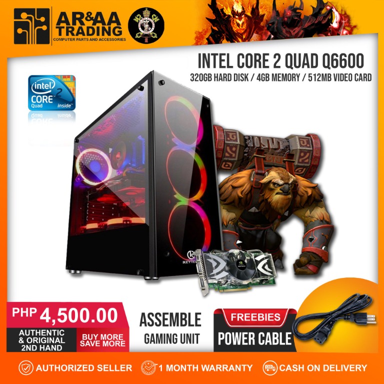 Computer Package Desktop CPU Intel Quadcore Q6600 2.40ghz 4gb 320gb ...