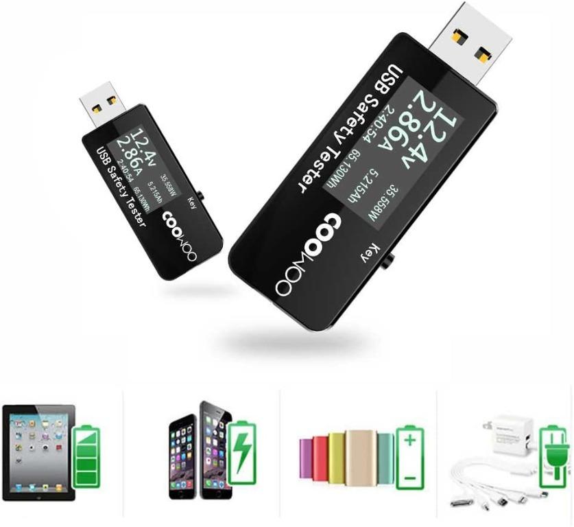 Coowoo USB Current Detector Tester Mini USB2.0 Voltage Charging ...
