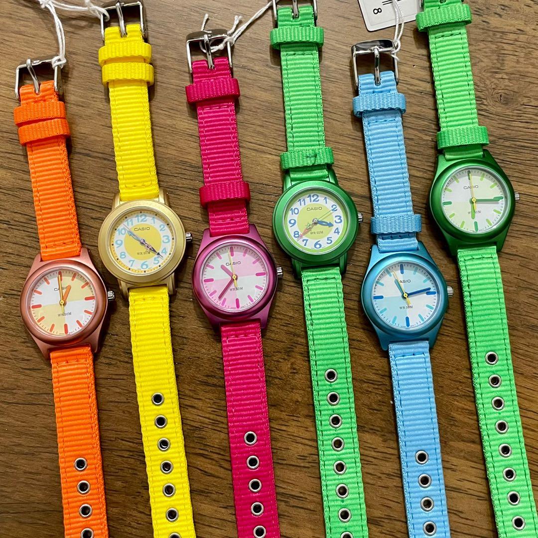 Discontinued Retro Funky Casio Neon Pastel Colours Nylon Analog Watch ...