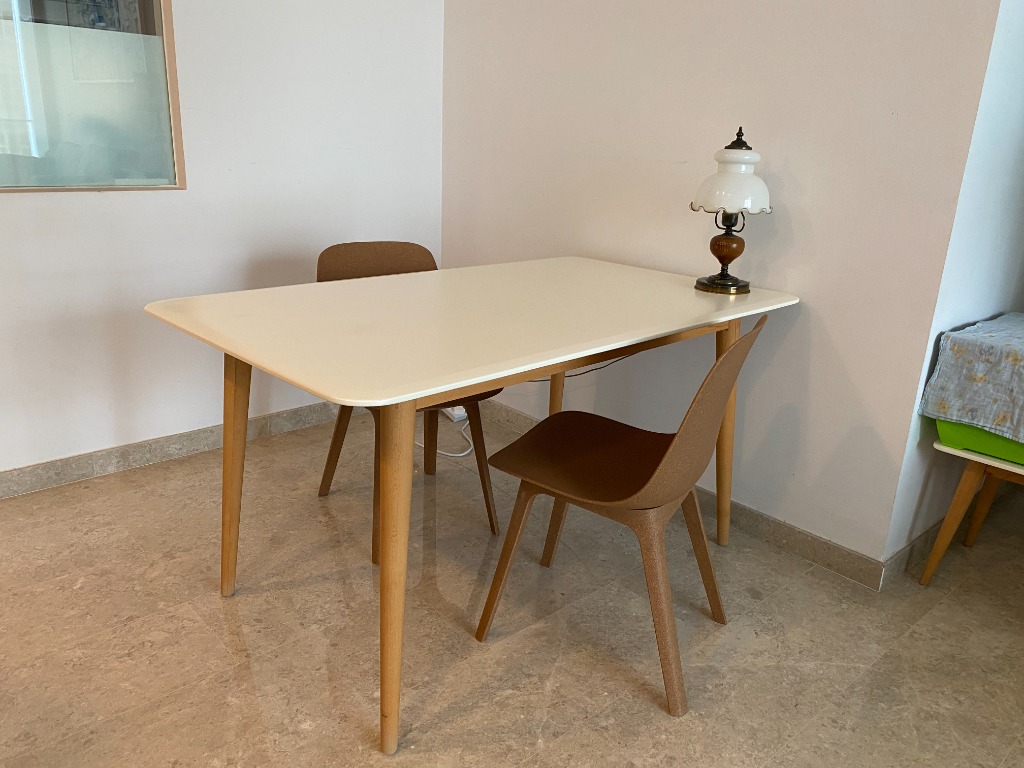 Easy Clean Dining Table w Chairs, Furniture & Home Living, Furniture ...