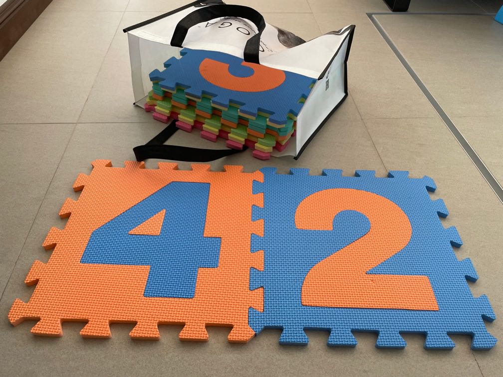 Foam numbers puzzle mat, Babies & Kids, Infant Playtime on Carousell