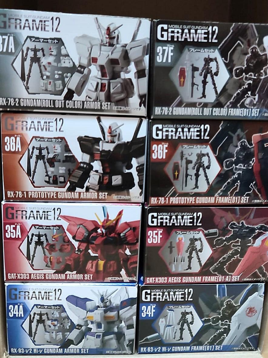GFRAME 12 全套1 Set 8盒 RX-78-2 Roll out Color Armor Frame RX-78-1 ...