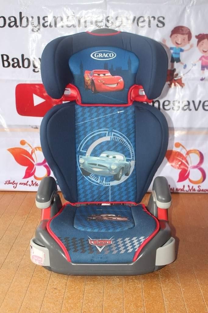 Graco Junior Plus DISNEY CARS DESIGN 2 in 1 Toddler Booster Car Seat, Babies & Kids, Going Out ...