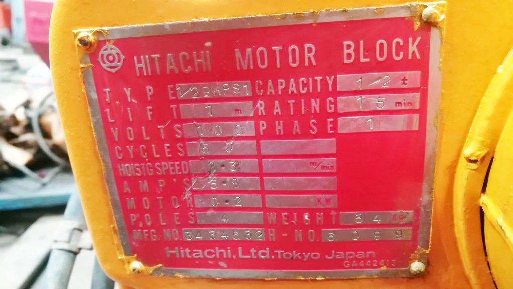 Hitachi Chain Block 500kgs capacity 110v from Japan, Commercial ...