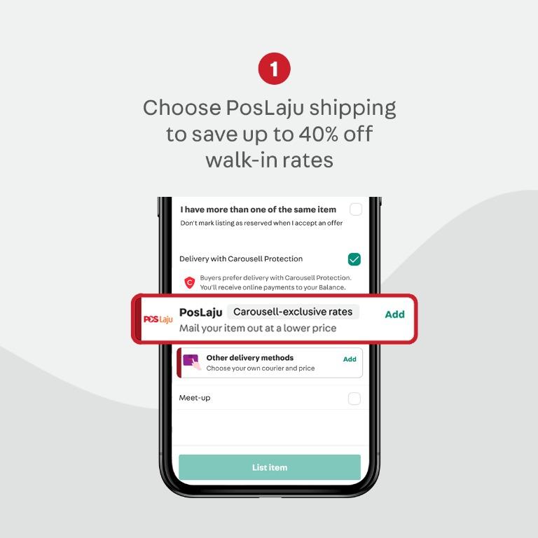 How to enable Pos Laju Shipping?, Community on Carousell