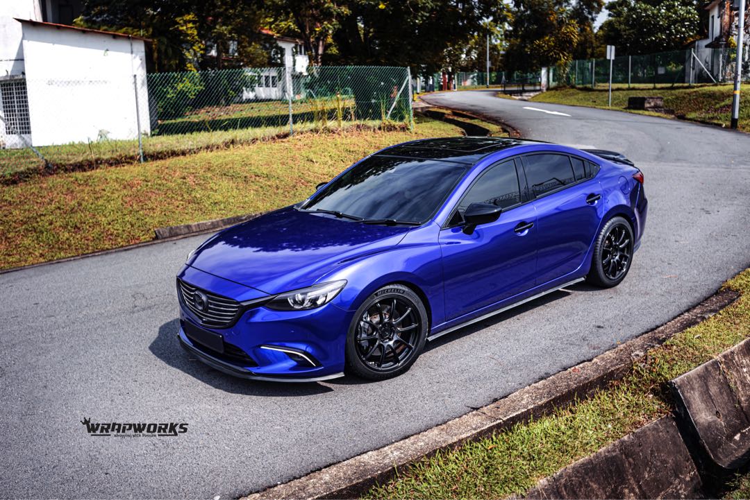 Mazda 6 AX Wrap Film Metallic Blueberry Full Wrap, Car Accessories ...