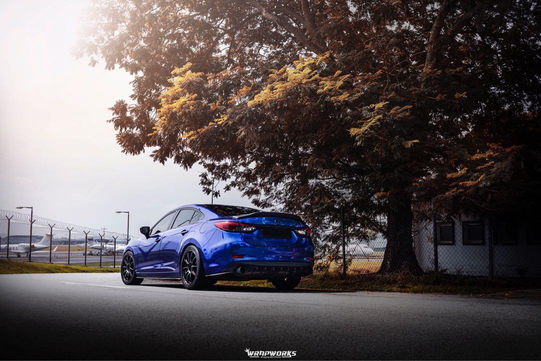 Mazda 6 AX Wrap Film Metallic Blueberry Full Wrap, Car Accessories ...