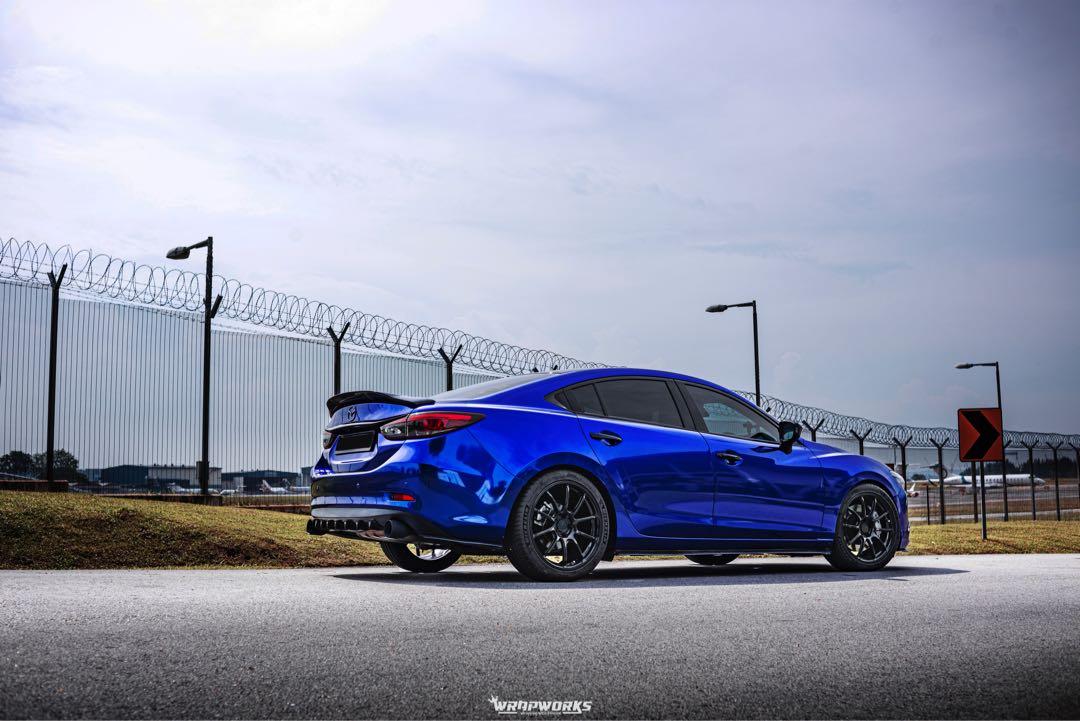 Mazda 6 AX Wrap Film Metallic Blueberry Full Wrap, Car Accessories ...
