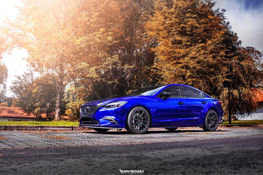 Mazda 6 AX Wrap Film Metallic Blueberry Full Wrap, Car Accessories ...