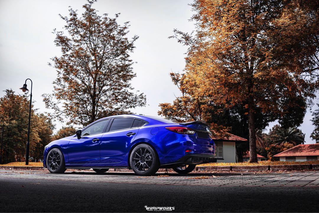 Mazda 6 AX Wrap Film Metallic Blueberry Full Wrap, Car Accessories ...