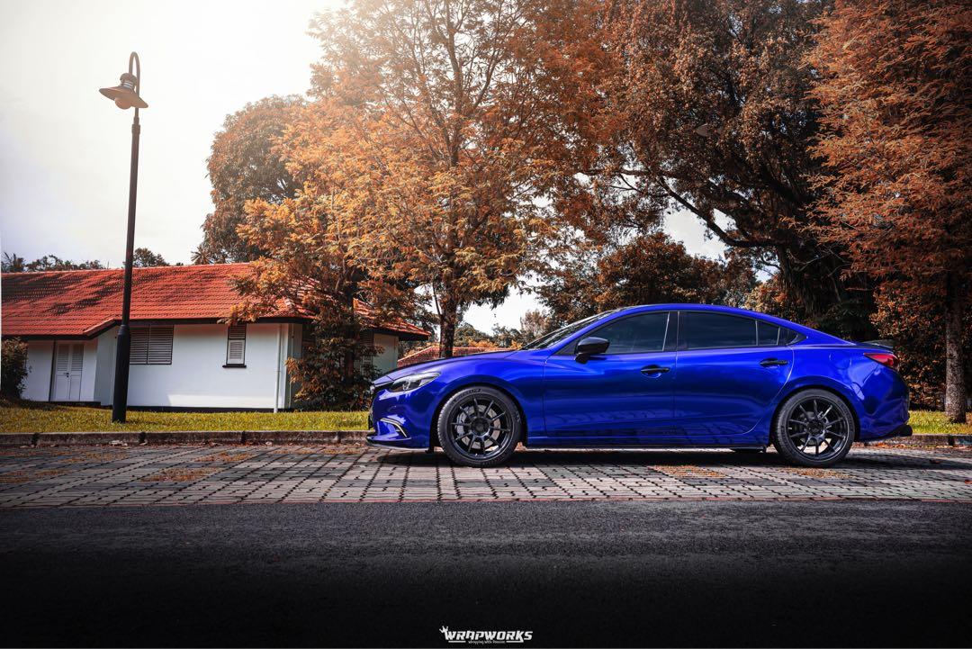 Mazda 6 AX Wrap Film Metallic Blueberry Full Wrap, Car Accessories ...