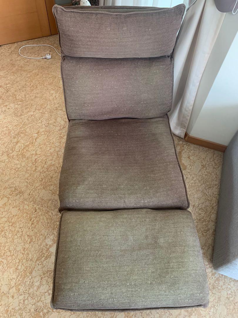 Muji reclining chair and foot stool!!!, Furniture & Home Living ...