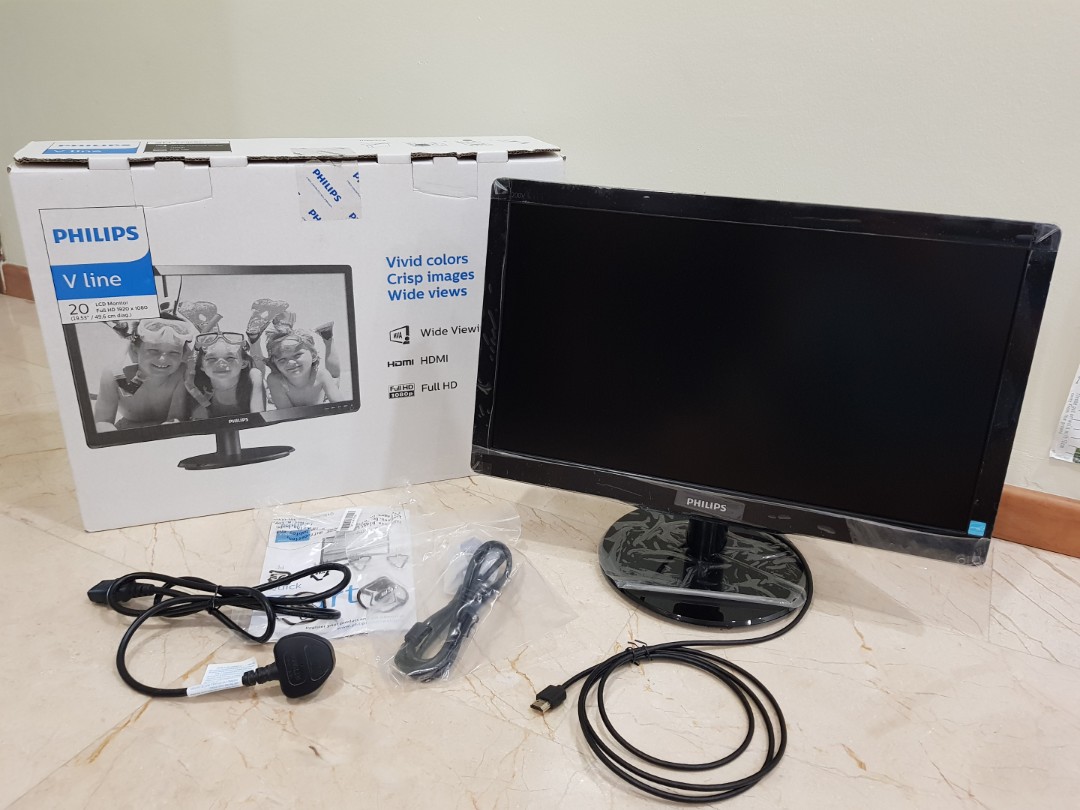 Philips PHI-200V4QHSB Full HD LCD 19.5inch monitor, Computers & Tech ...