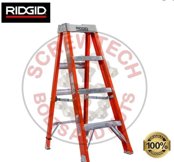 RIDGID heavy-duty fiber-glass Ladder, Furniture & Home Living, Home ...