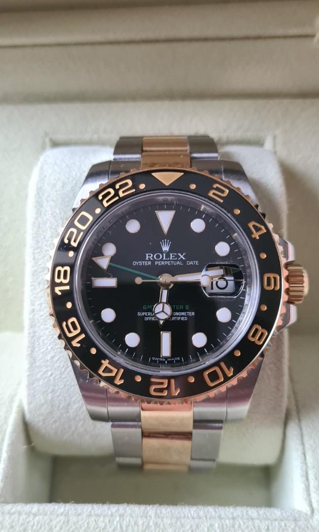 Rolex gmt 2 Half Gold, Luxury, Watches on Carousell