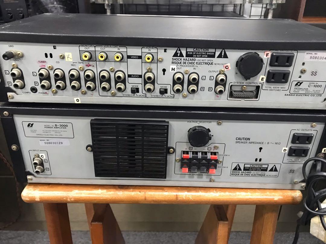 Sansui C1000 + B3000 pre and poweramp, Audio, Soundbars, Speakers ...