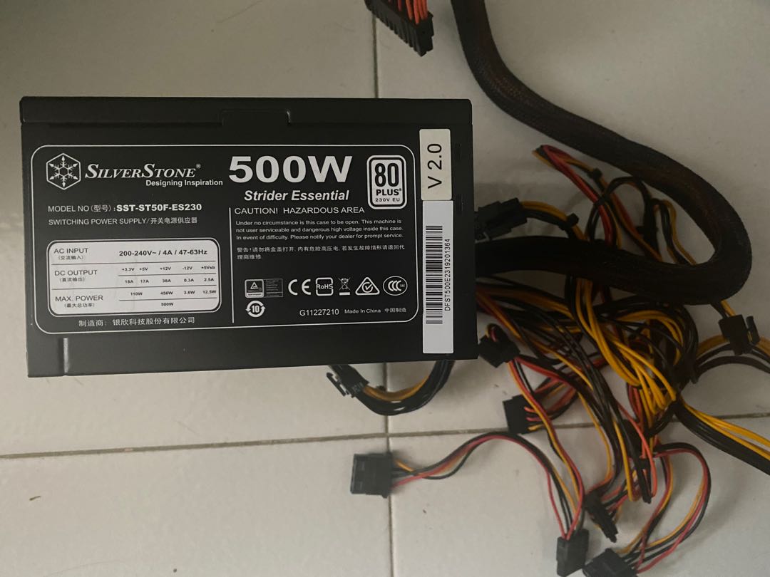 SilverStone Power Supply 500w, Computers & Tech, Parts & Accessories ...