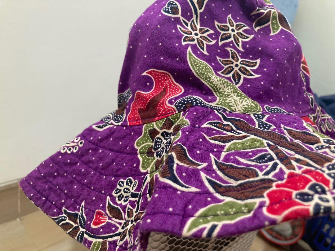 Topi Motif Batik, Fesyen Wanita, Aksesoris di Carousell