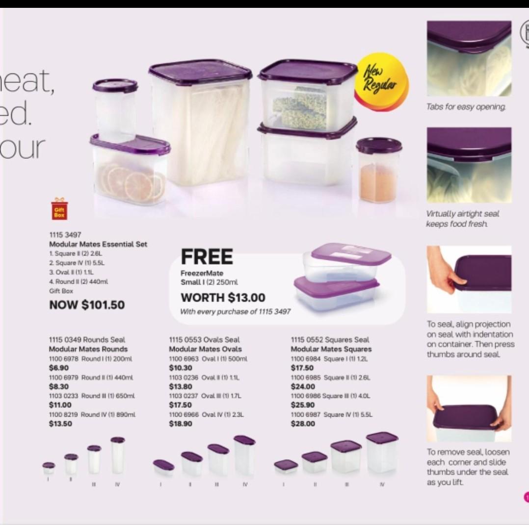 Tupperware Modular Mates container 2.6L, Furniture & Home Living ...