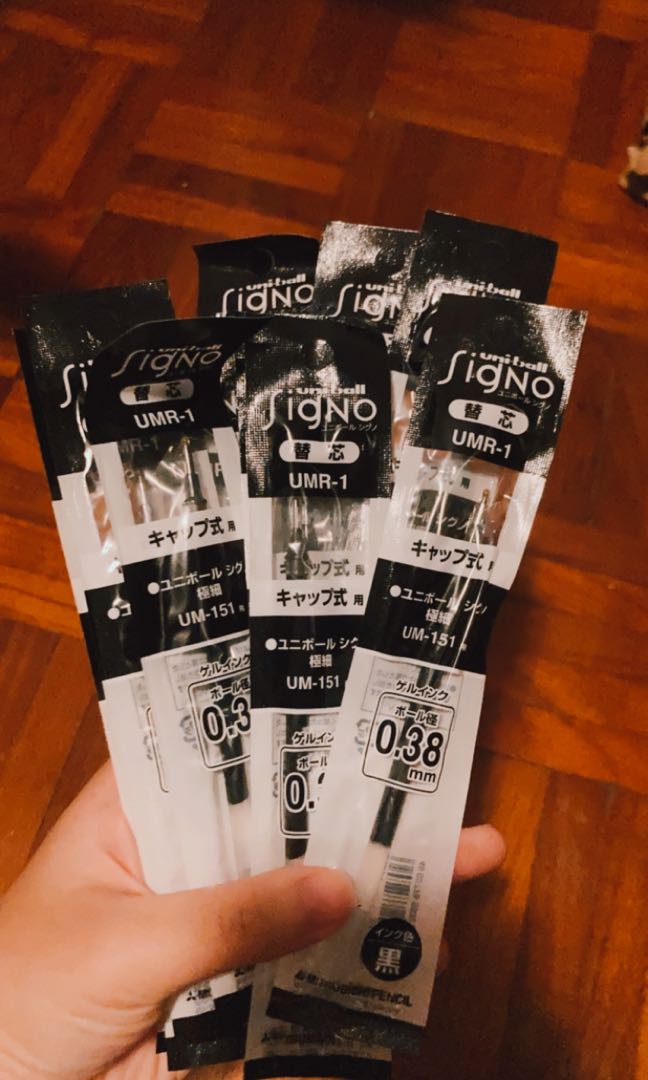 Uniball signo black refills UMR-1, Hobbies & Toys, Stationery & Craft ...