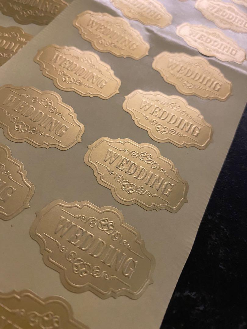 Wedding invitation card sticker, Hobbies & Toys, Stationery & Craft ...