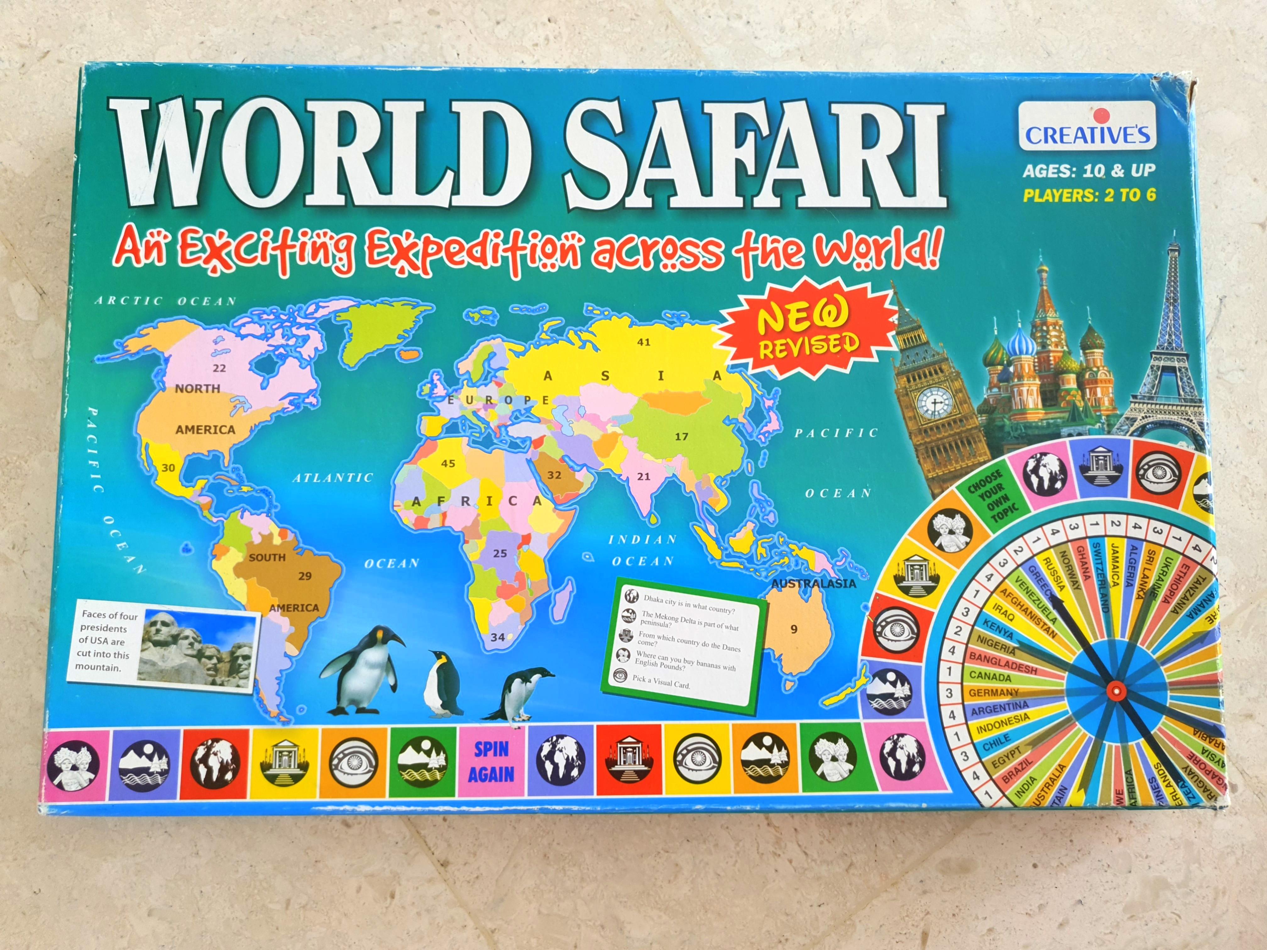 World Safari Geography Board Game, Hobbies & Toys, Toys & Games on ...