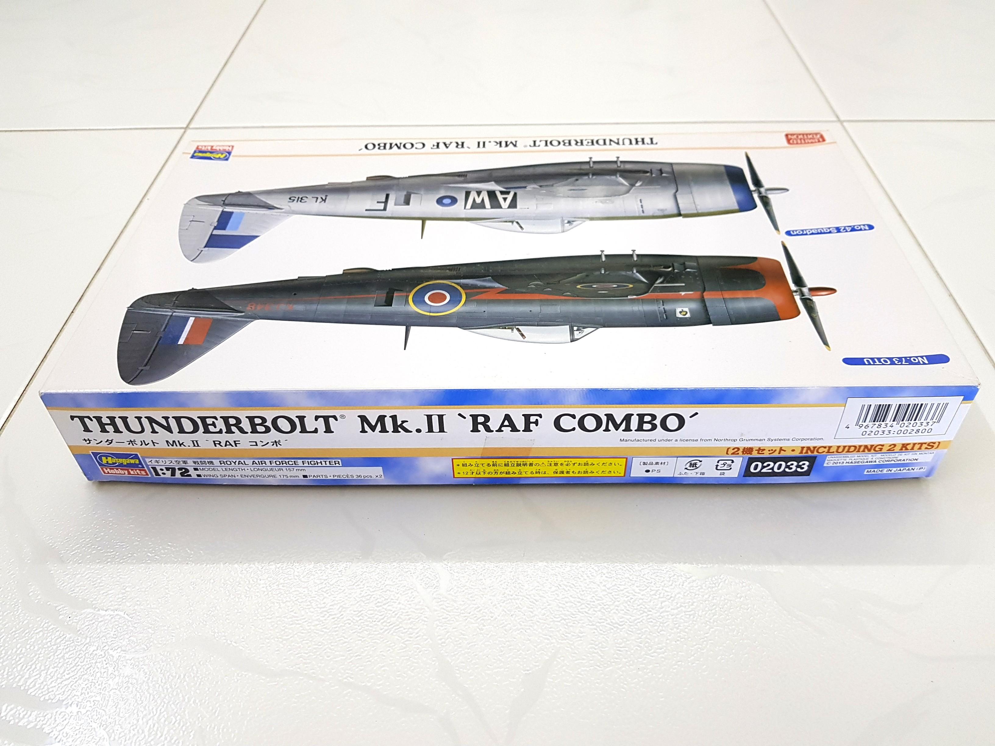 1/72 Hasegawa #02033 RAF Fighter Thunderbolt Mk. II "RAF Combo" *2-in-1 ...