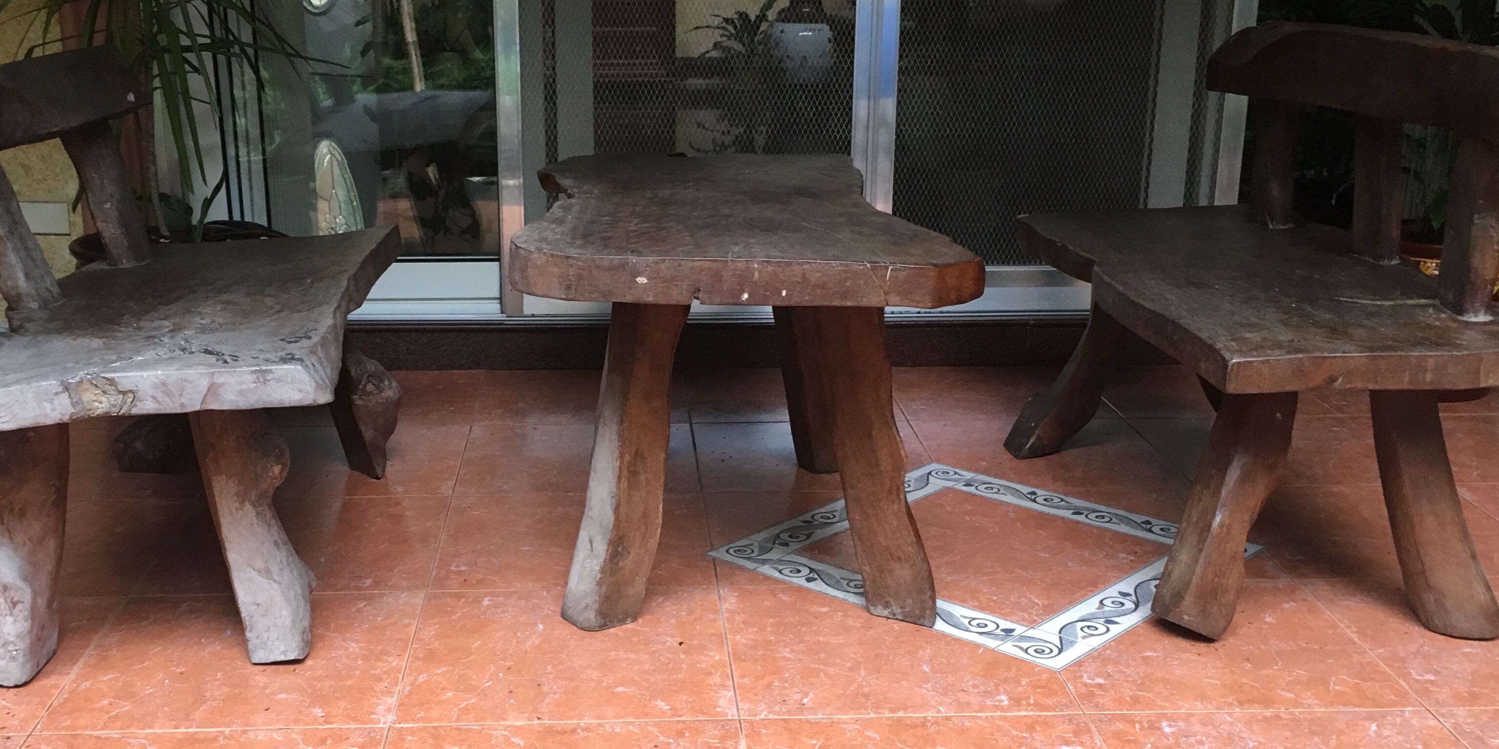 Antique molave table and 2 benches, Furniture & Home Living, Furniture ...