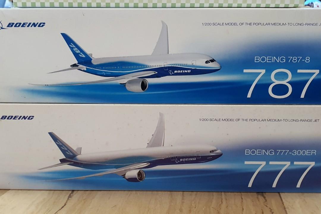 Boeing 787 and 777 resin model 1:200 scale, Hobbies & Toys, Toys ...