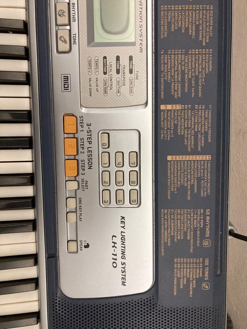 Casio lightning lk-110 keyboard, Hobbies & Toys, Music & Media, Musical ...