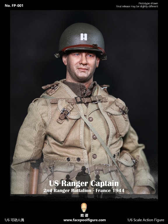 Facepool FP-001 - 2nd Ranger Battalion, France 1944 - US Ranger Captain ...