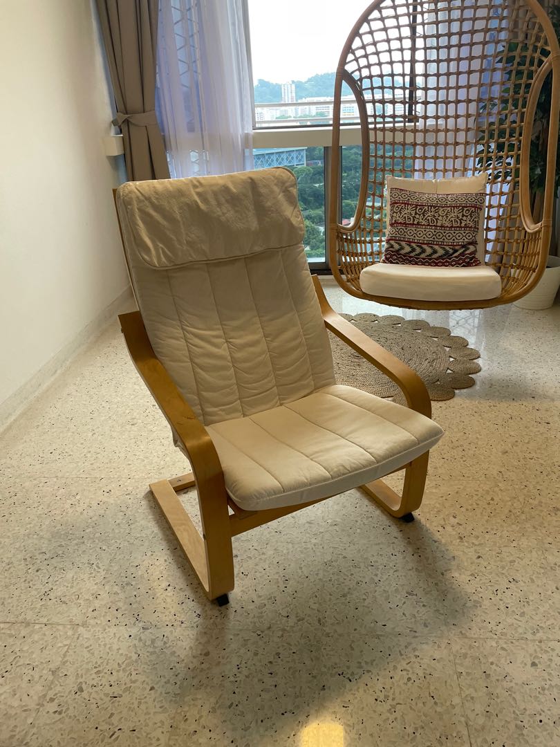 Ikea poang armchair, Furniture & Home Living, Furniture, Tables & Sets ...