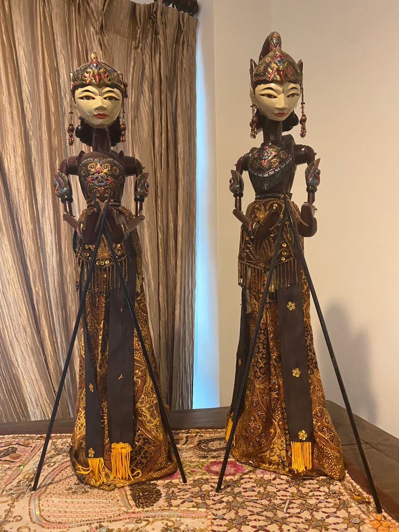 Indonesian Wooden Wayang Set, Furniture & Home Living, Home Decor ...