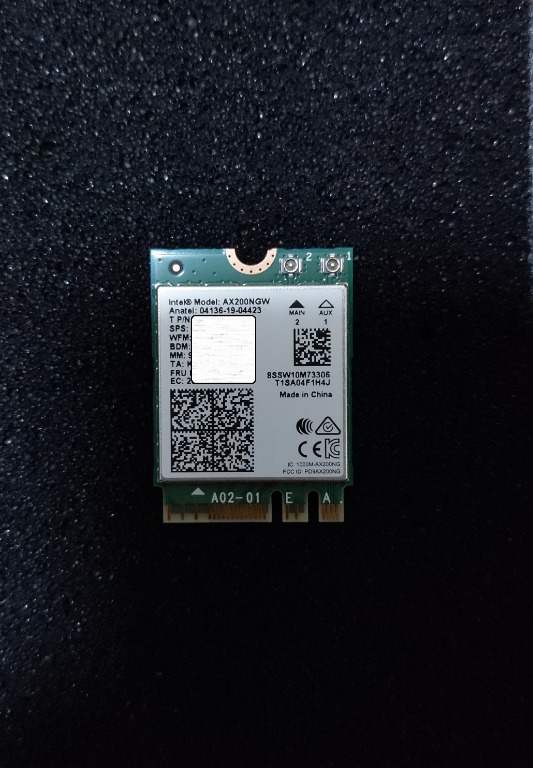 Intel AX200 Wi-Fi 6 WiFi6 802.11ax 2400M無綫網卡 (AX200NGW module), 電腦＆科技 ...
