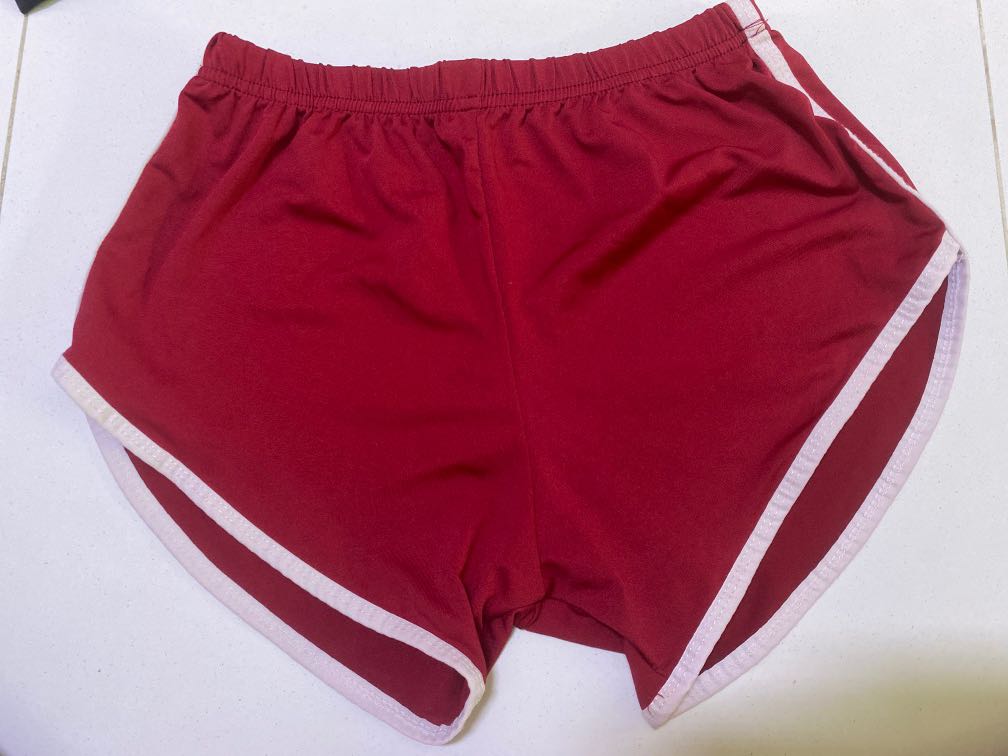 Maroon sport short, Women's Fashion, Bottoms, Shorts on Carousell