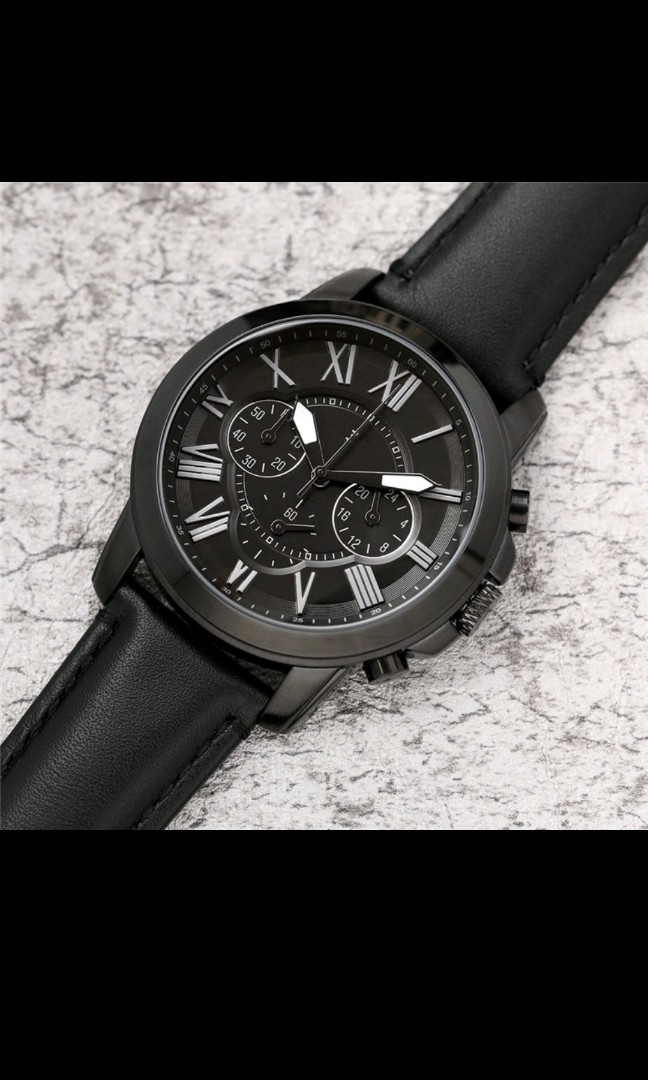 Men Grant & Machine Chronograph Leather Watch Waterproof Luxury(0004 ...