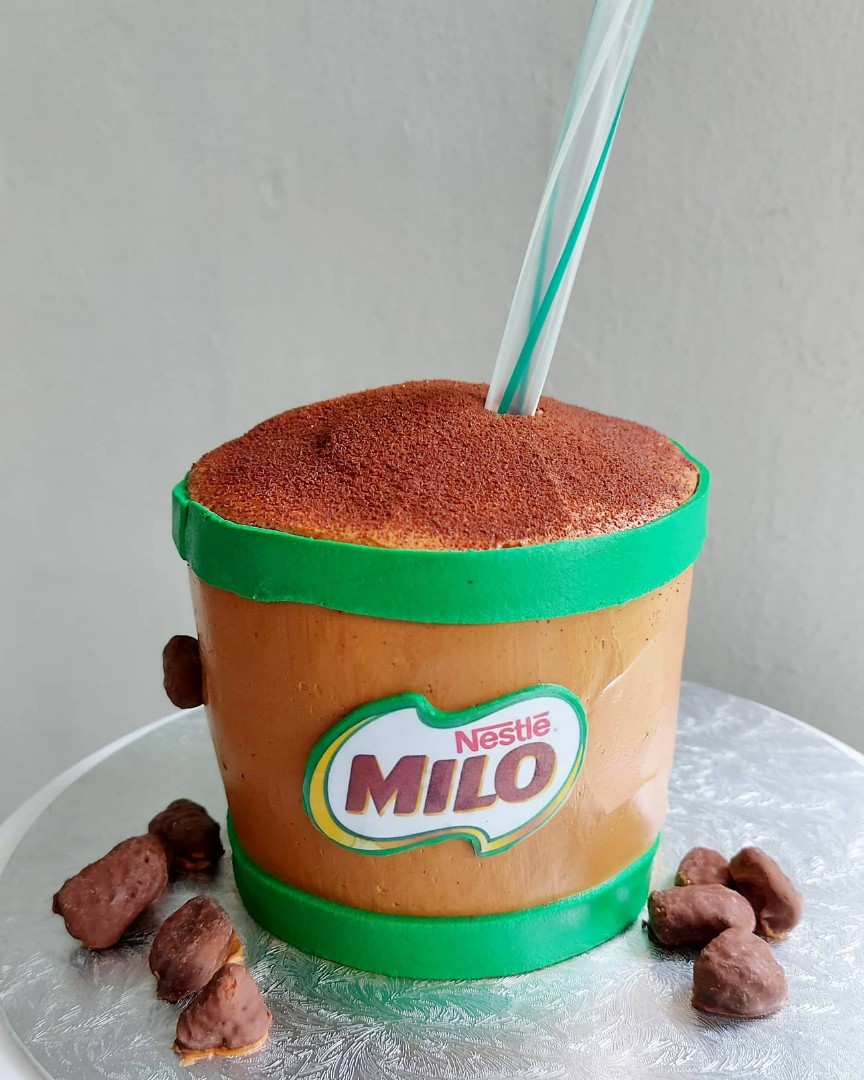 Milo theme cake - customization, Food & Drinks, Homemade Bakes on Carousell