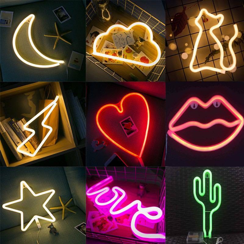NEON LIGHTS DESIGN WALL DECORATION ROOM LED ART STYLE COOL VIBRANT, Car ...