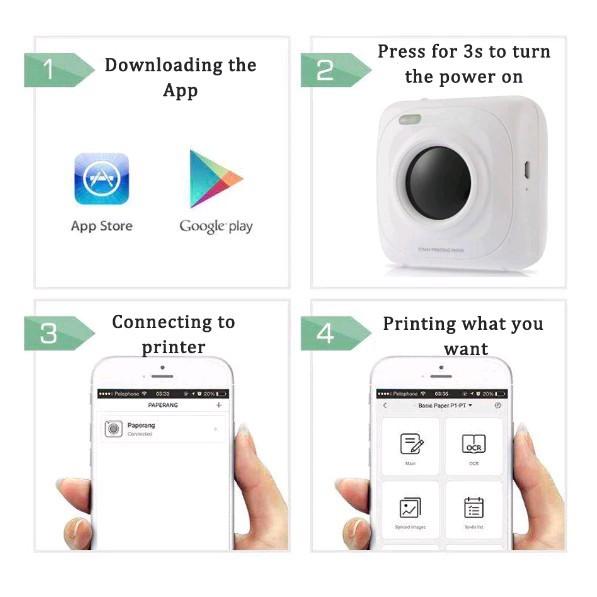 PAPERANG printer. Hello kitty Pocket Mini Printer with Cover Free ...