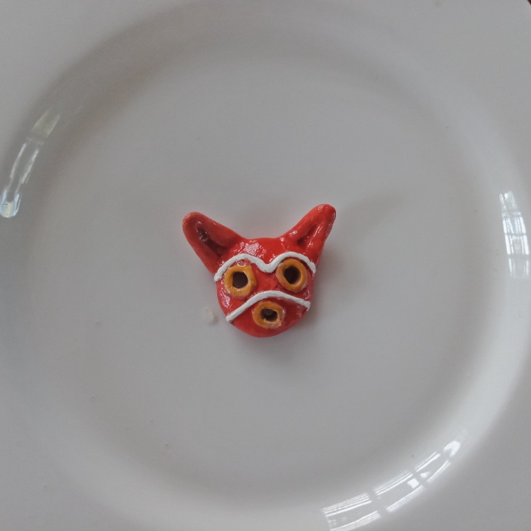 Princess Mononoke mask (clay figure), Hobbies & Toys, Stationary ...