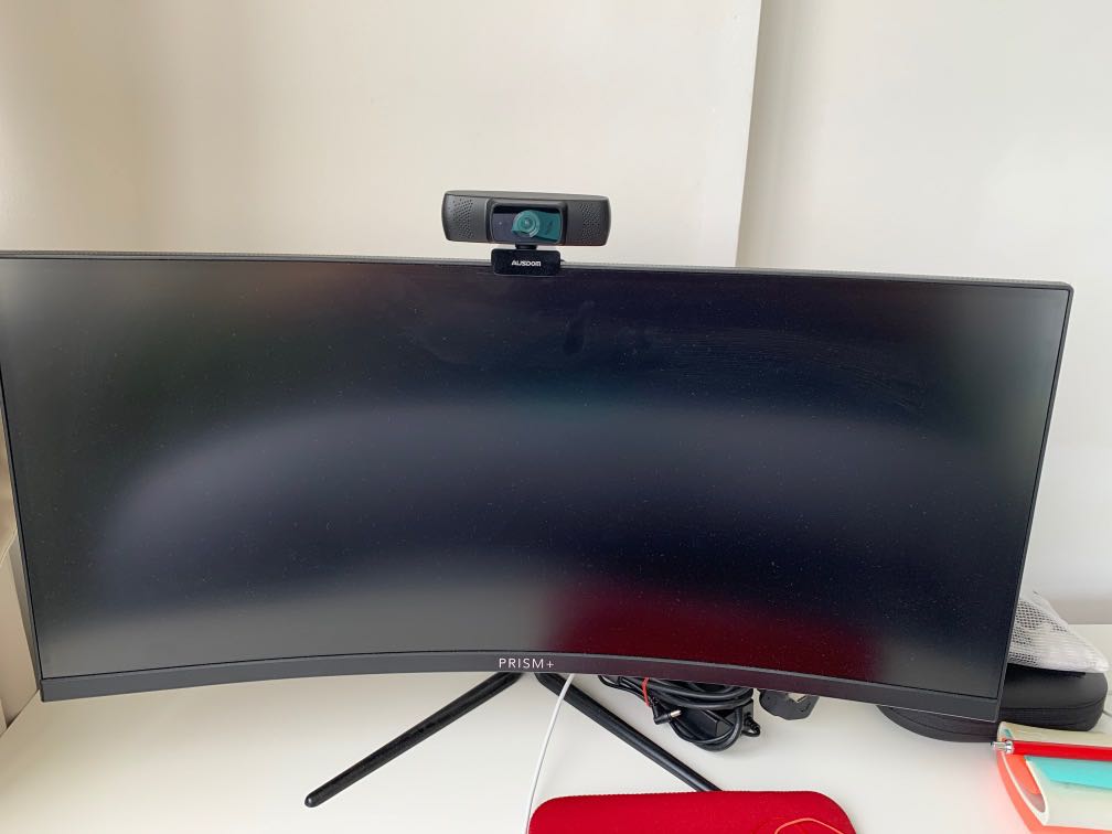 Prism+ Monitor widescreen with Ausdom camera, Computers & Tech, Parts ...