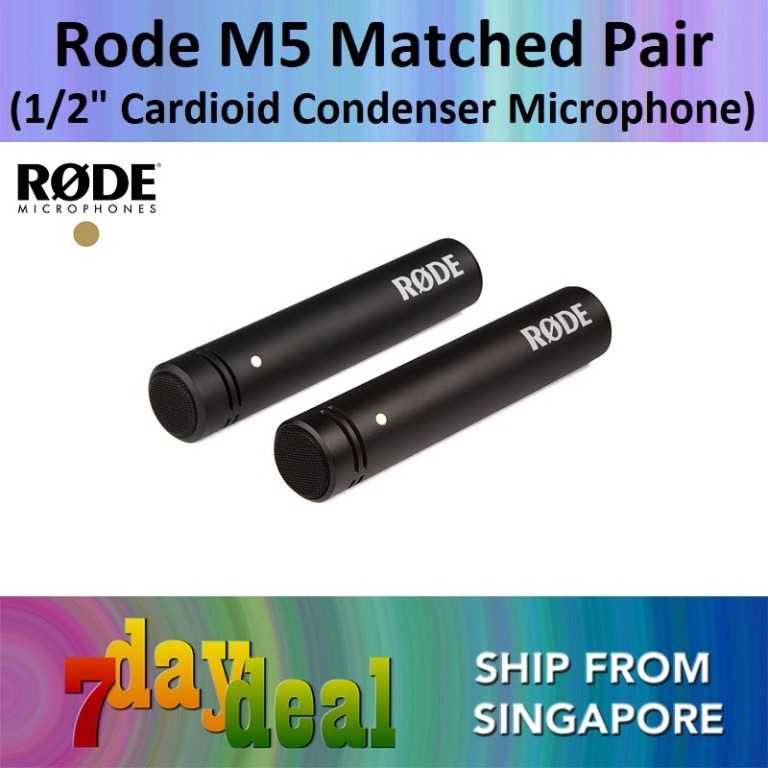 Rode M5 ( Matched Pair 1/2" Cardioid Condenser Microphone M5MP ), Audio ...