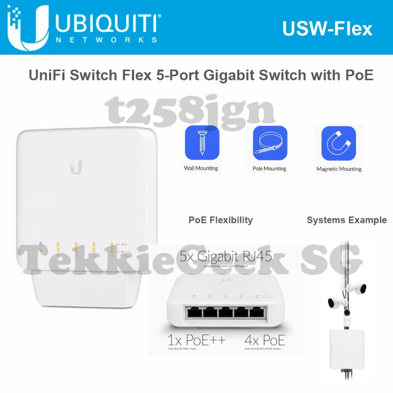 [SEE DESCRIPTIONS] UBNT Ubiquiti Networks UniFi Switch Flex 5-Port ...