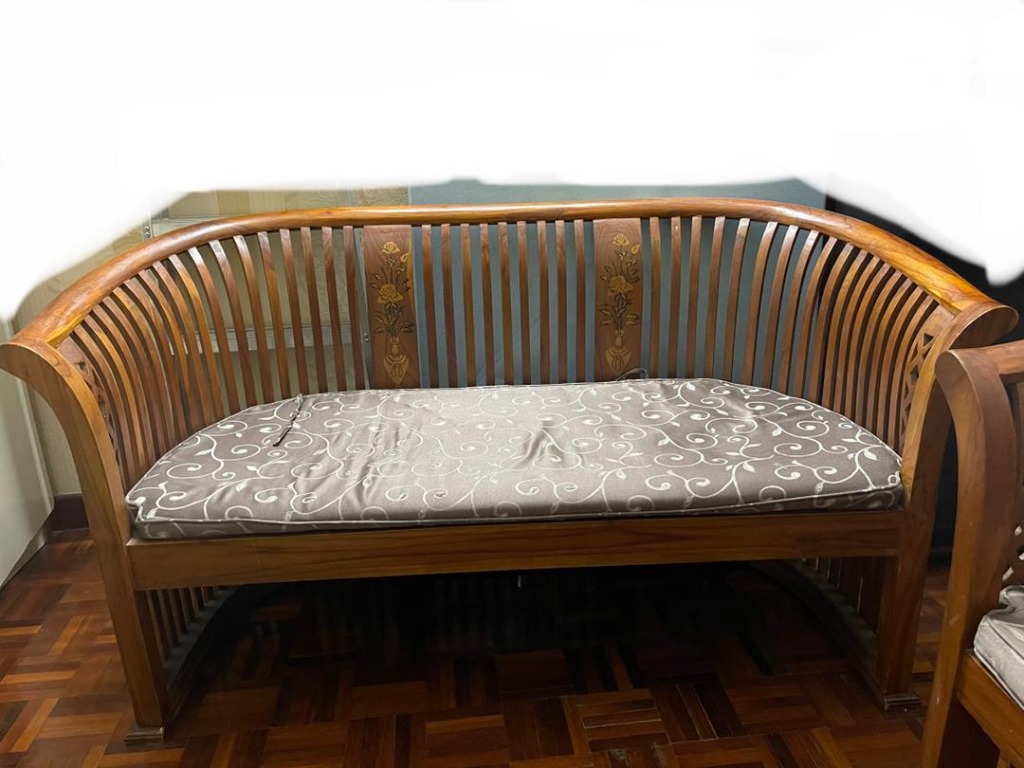 3 set of Sofa Kayu Jati, Furniture & Home Living, Furniture, Sofas on ...