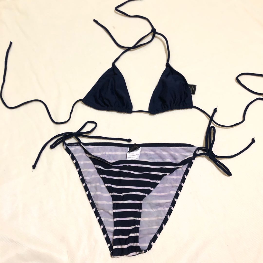 String navy blue bikini, Women's Fashion, Swimwear, Bikinis & Swimsuits ...