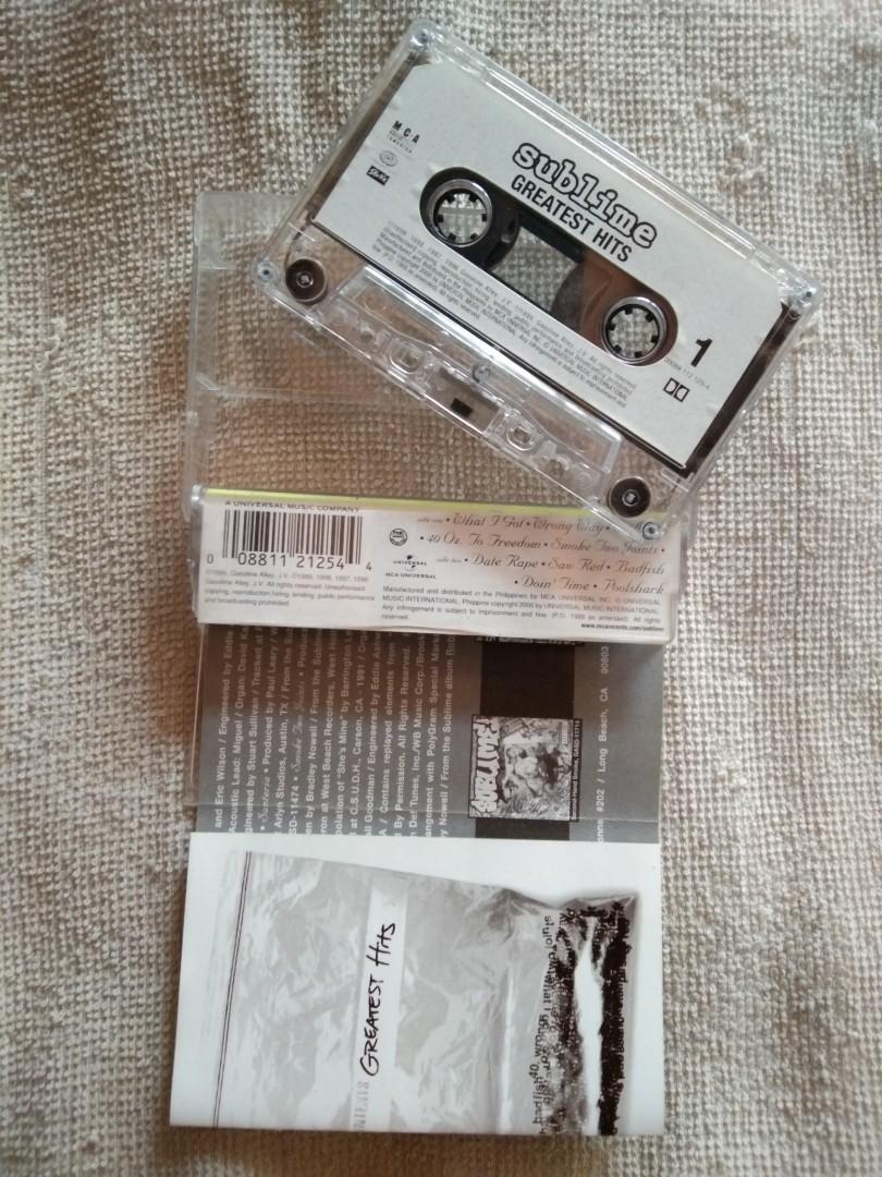 SUBLIME "Greatest Hits" Cassette Tape, Hobbies & Toys, Memorabilia ...