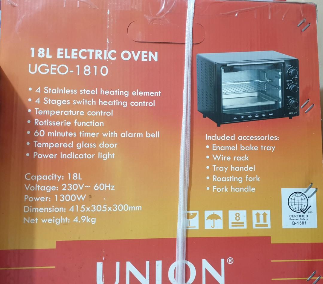 Union 18L Electric Oven, TV & Home Appliances, Kitchen Appliances ...