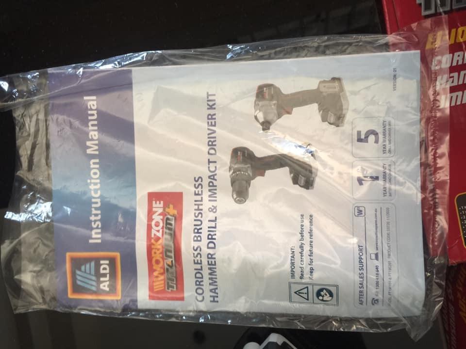 Workzone 20V Cordless Brushless Hammer Drill & Impact Driver Kit ...