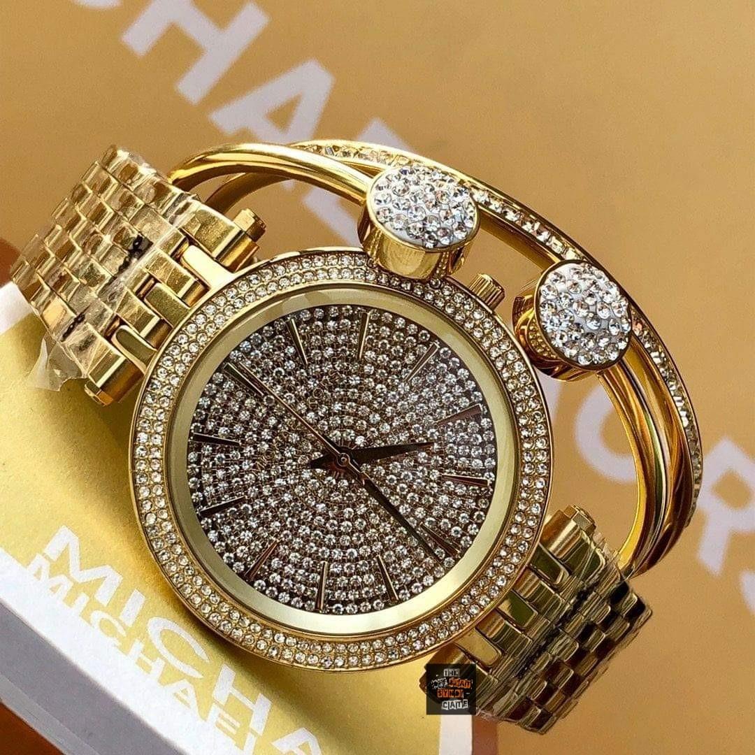 100% Original Michael Kors Darci Crystal Pave Ladies' Watch MK3438 Gift ...